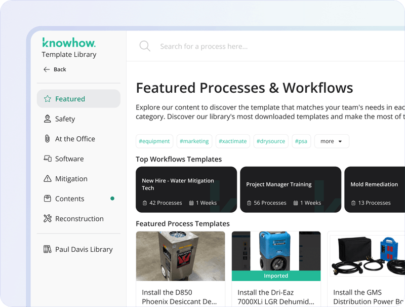 KnowHow | Software for Standardizing Restoration Companies